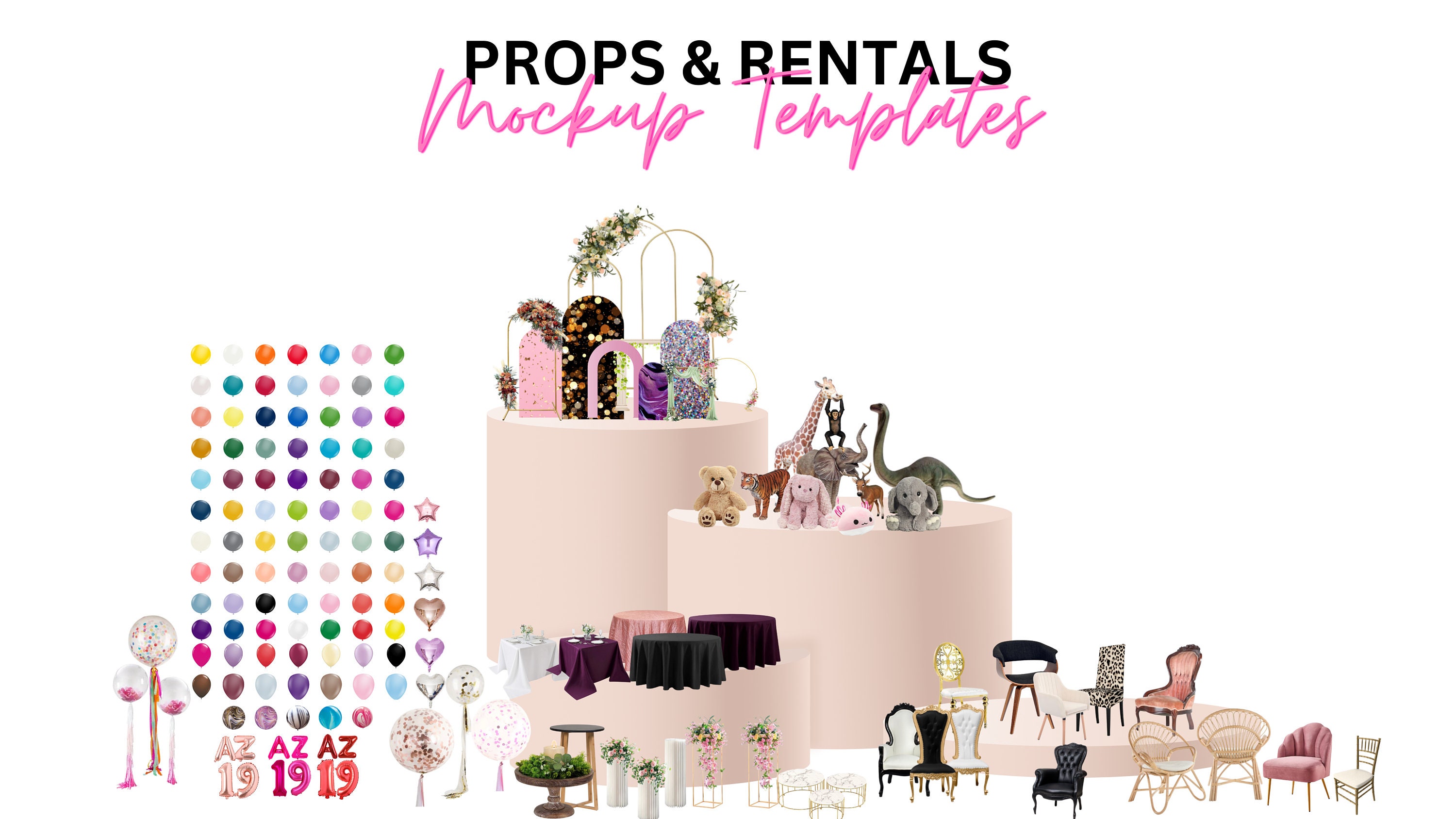 EVENT BASH BUNDLE, Png Svg Party Pack for Event Stylists, Graphic ...