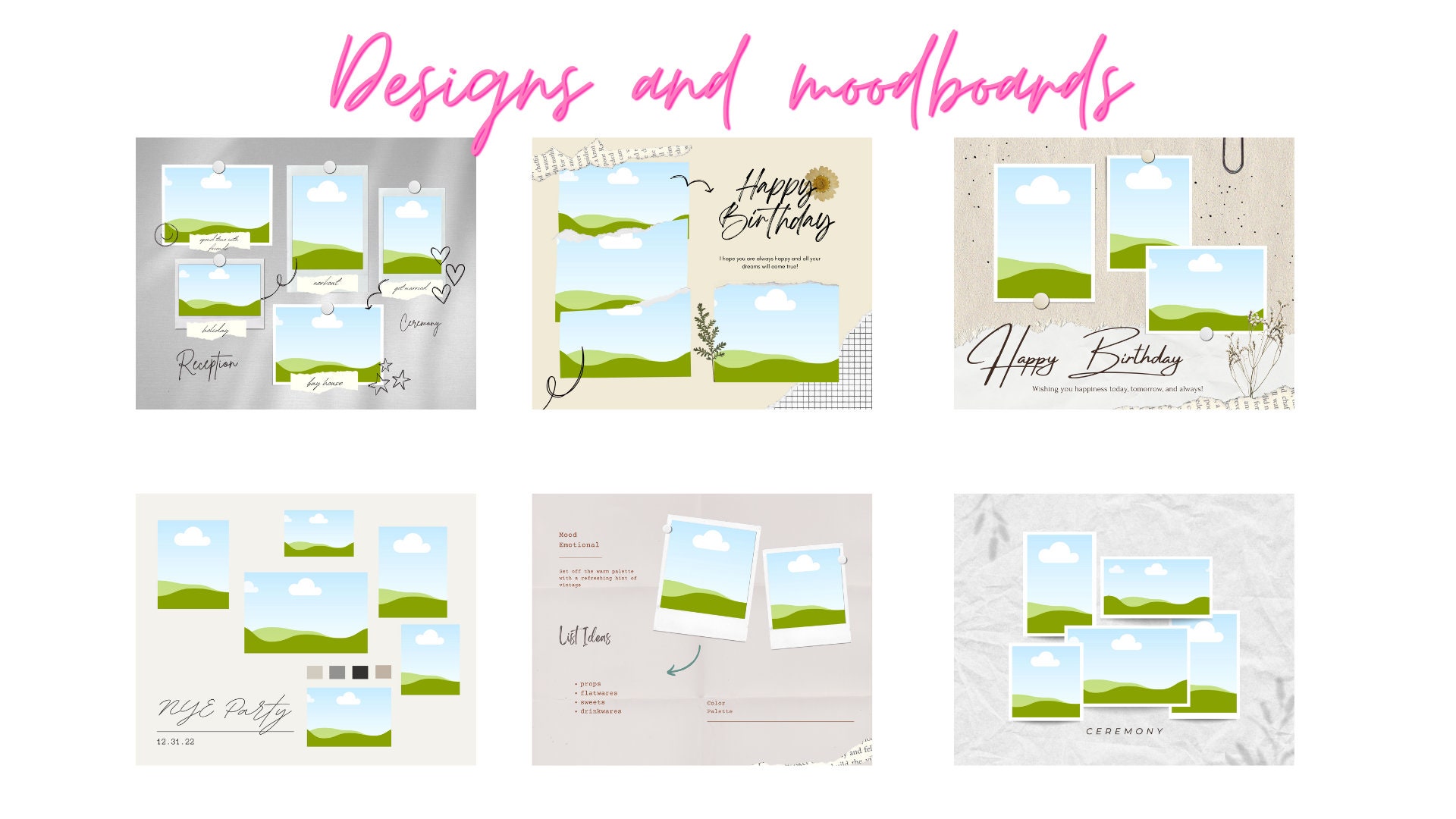 80-page EVENT PLANNER Complete Bundle Mood Board and Seating Layout ...