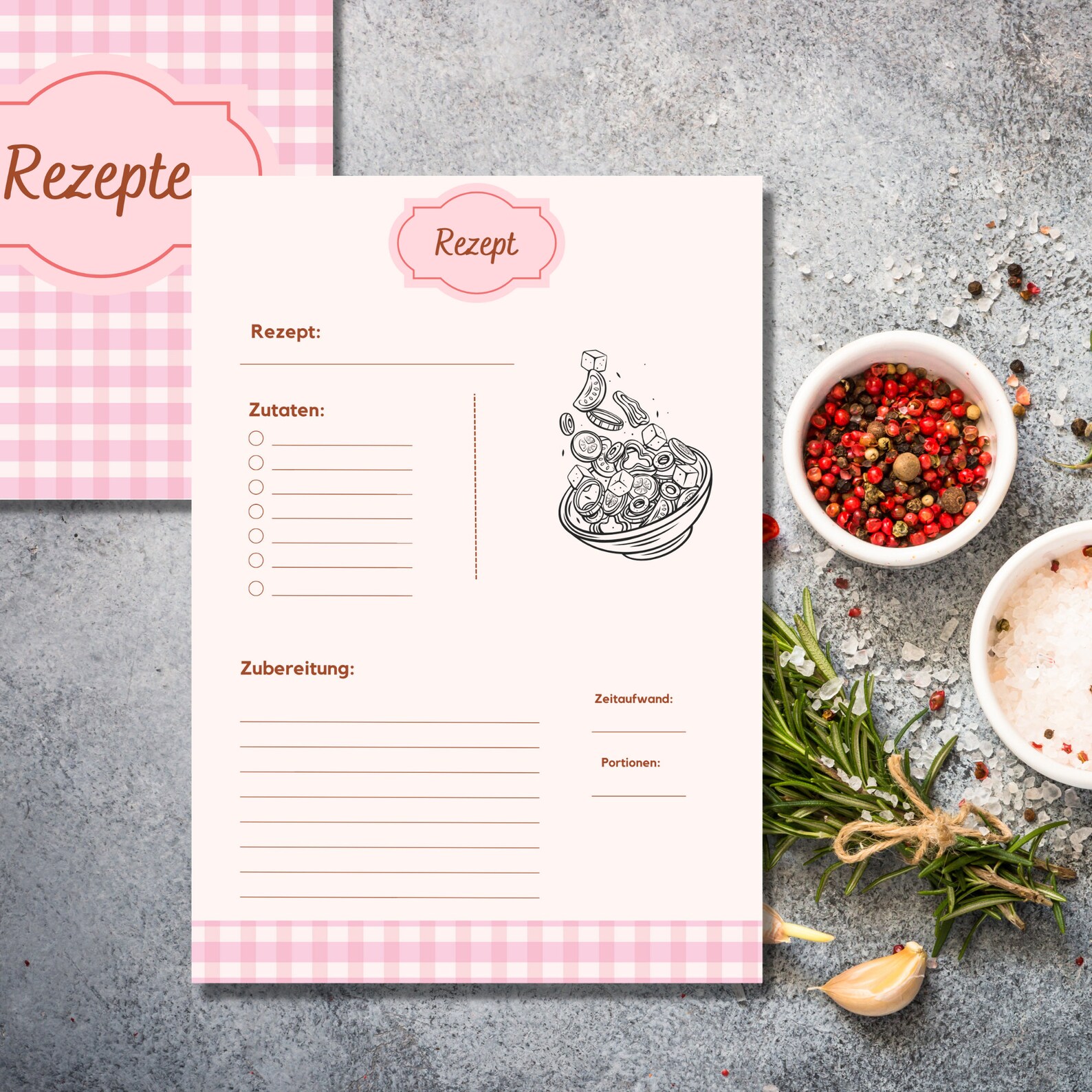 Printable Recipe Book Template | Recipe Sheets | 7 Pages | PDF Template ...