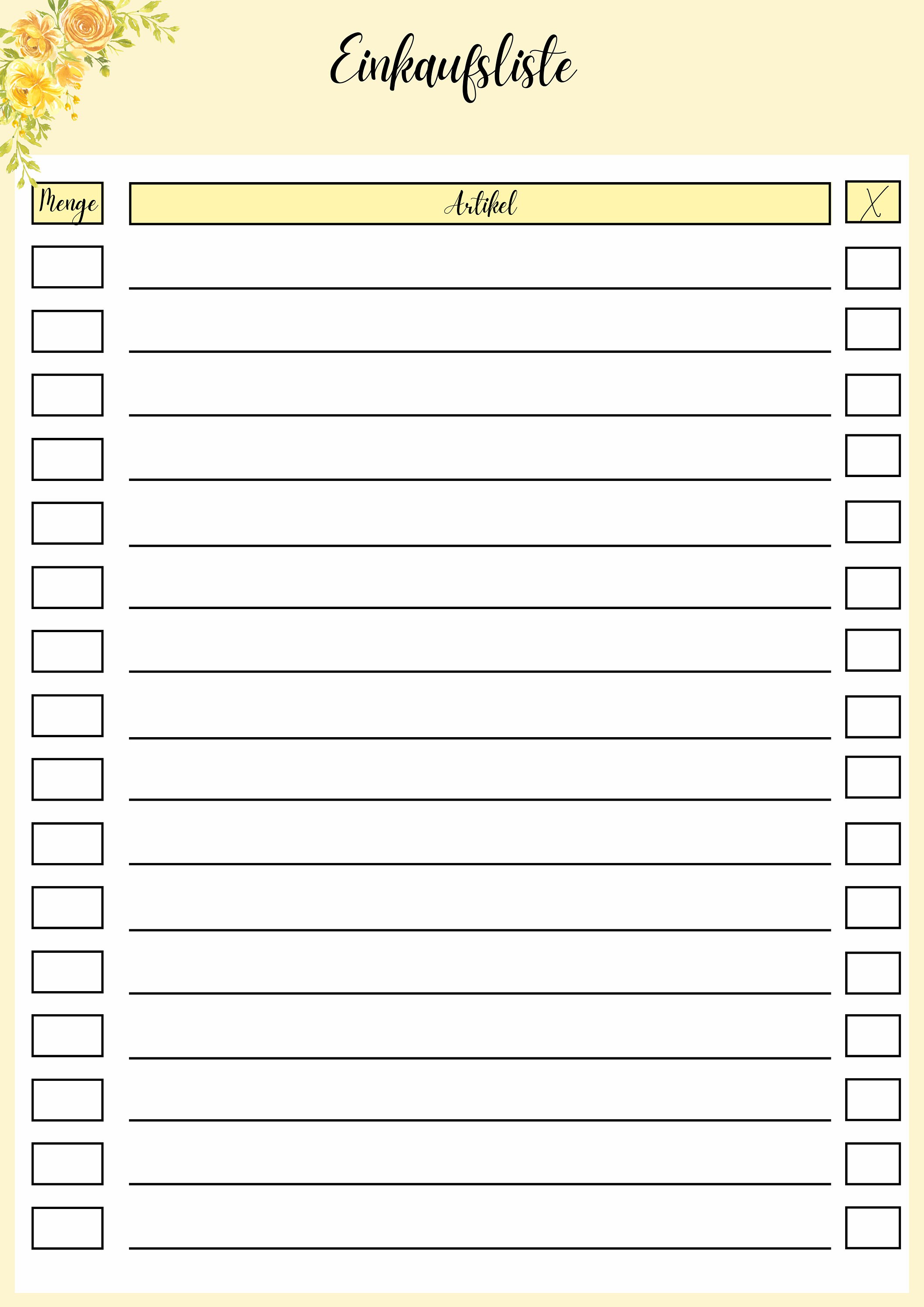 Shopping List to Print | Print Templates | Template | Shopping List ...