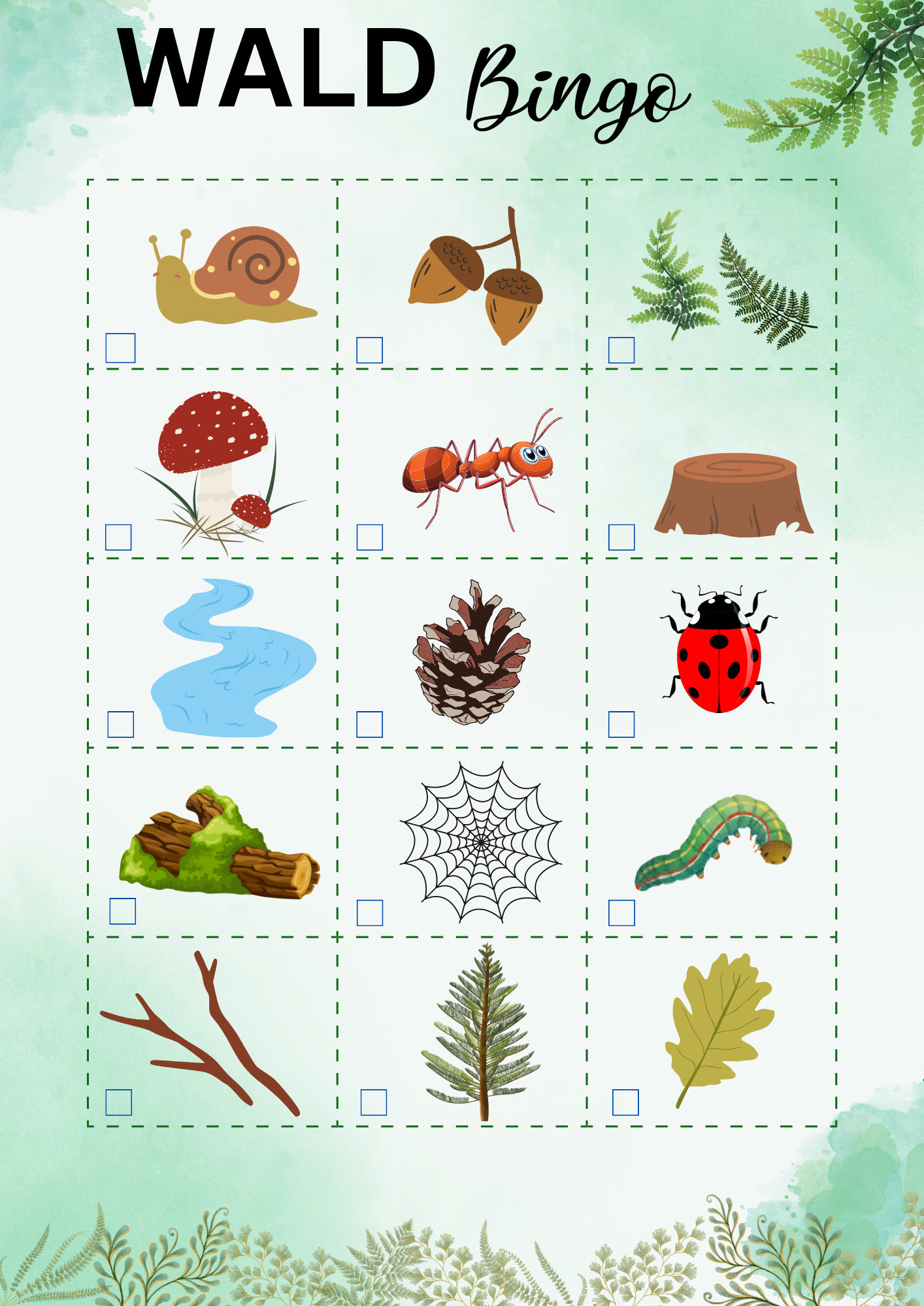 Bingo for Kids | Print Templates | Forest Bingo | Game Idea for ...