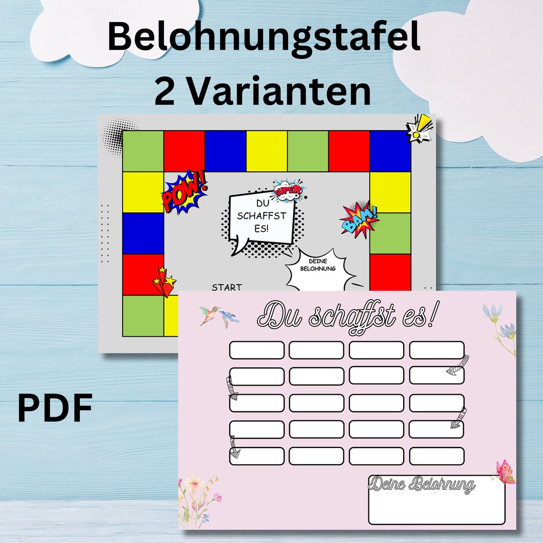 Reward Chart | Reward System Template | Reward for Girls | Reward for ...