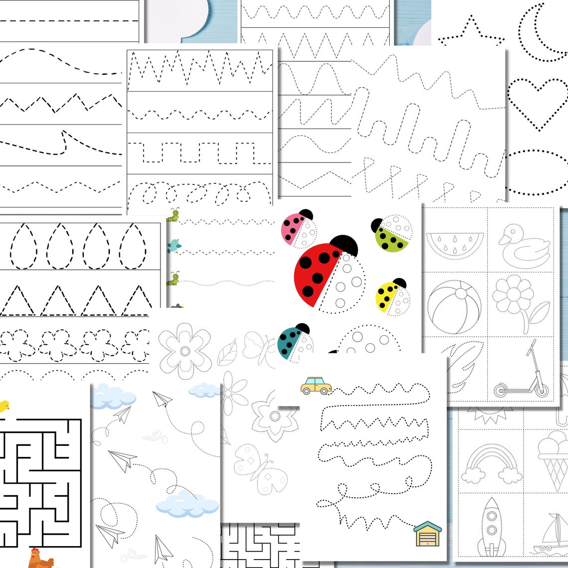 Schwungübungen Kind | Graphomotorik | Lernblätter für Lehrer, Erzieher, Tagesmütter ...