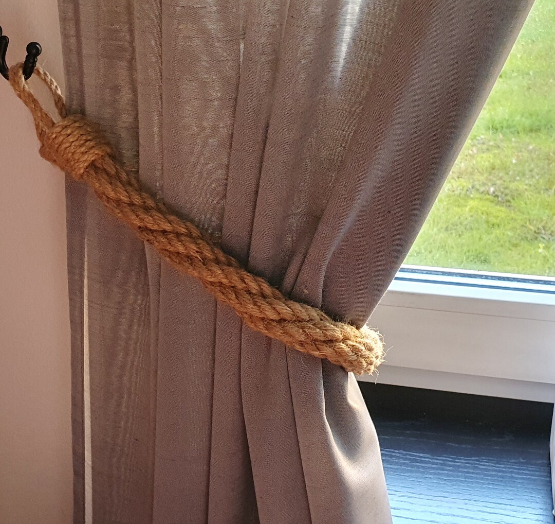Curtain Tieback..curtain Holdback..jute Rope..window Decor..curtain ...