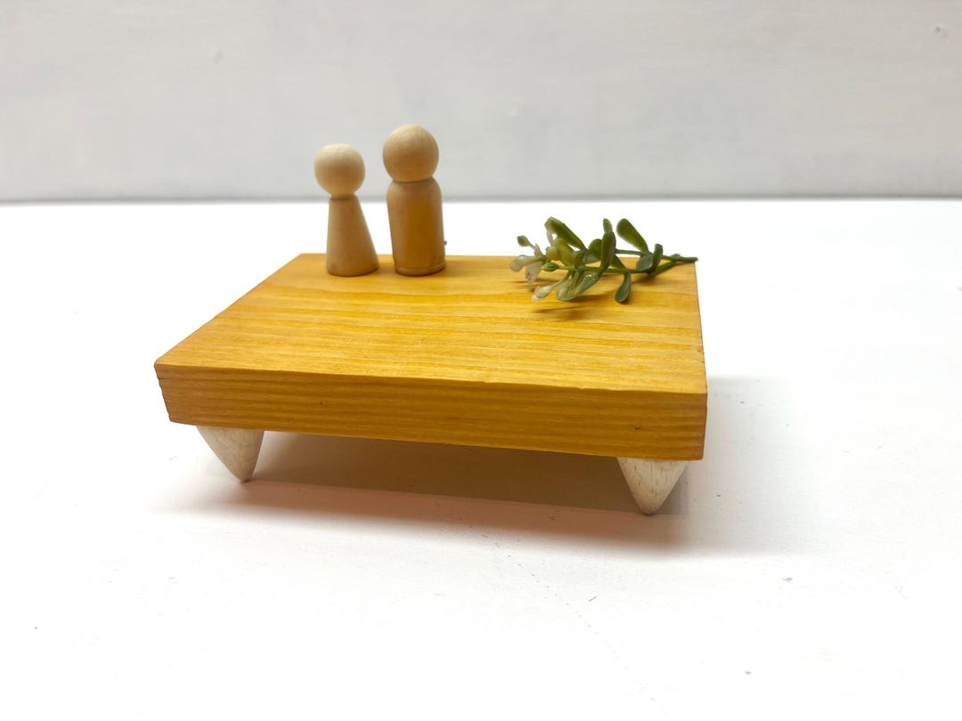 Handcrafted Wooden Display Stand – Rustic Mini Table for Plants ...
