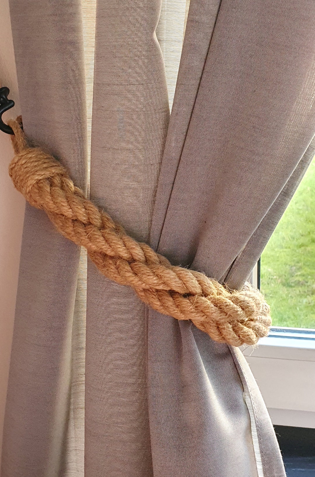 Curtain Holdback..jute Rope..window Decor..curtain Accessories..twist ...