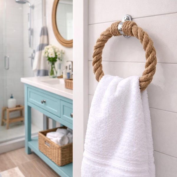 Rope Towel Ring - Etsy