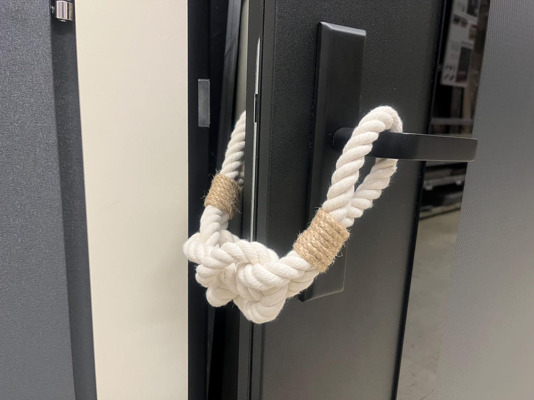 Handmade White Rope Knot Door Stopper - Nautical & Rustic Decor - Etsy