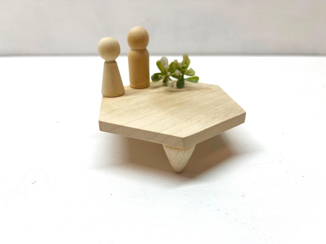 Handmade Wooden Hexagon Stand – Minimalist Plant Stand, Candle Holder ...