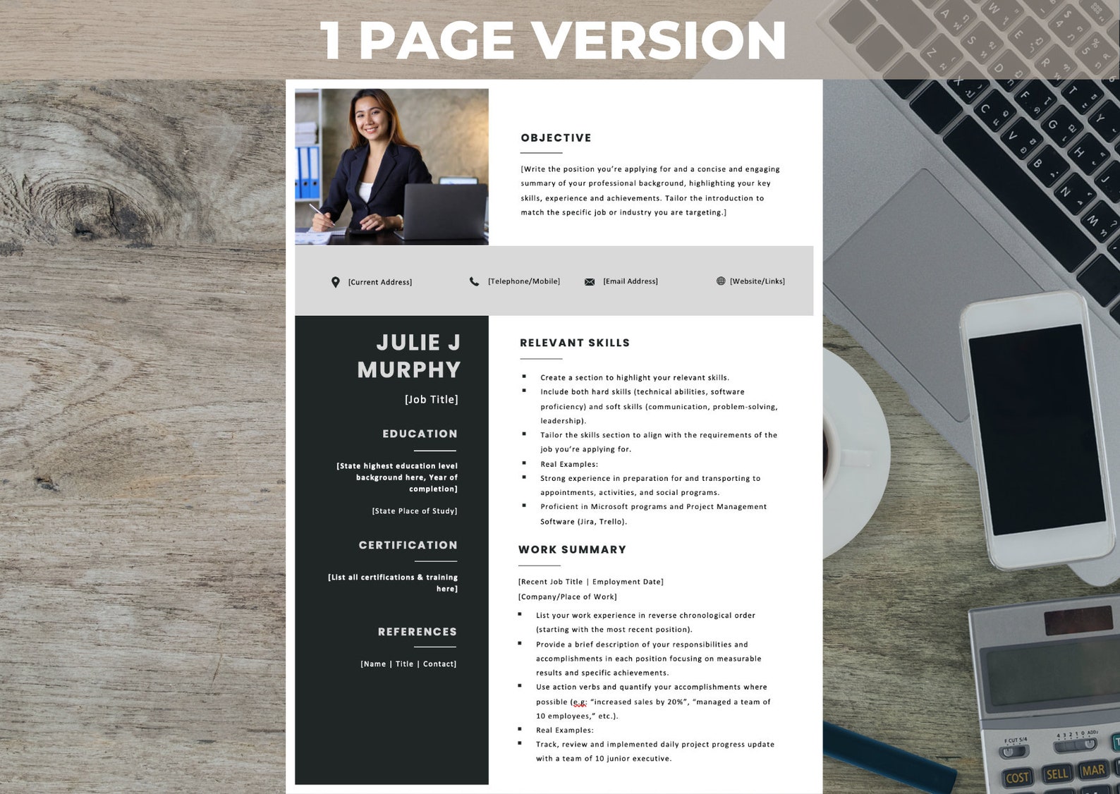 Word Resume Template, CV Template Professional Modern Clean Style With ...