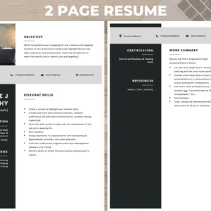 Word Resume Template, CV Template Professional Modern Clean Style With ...