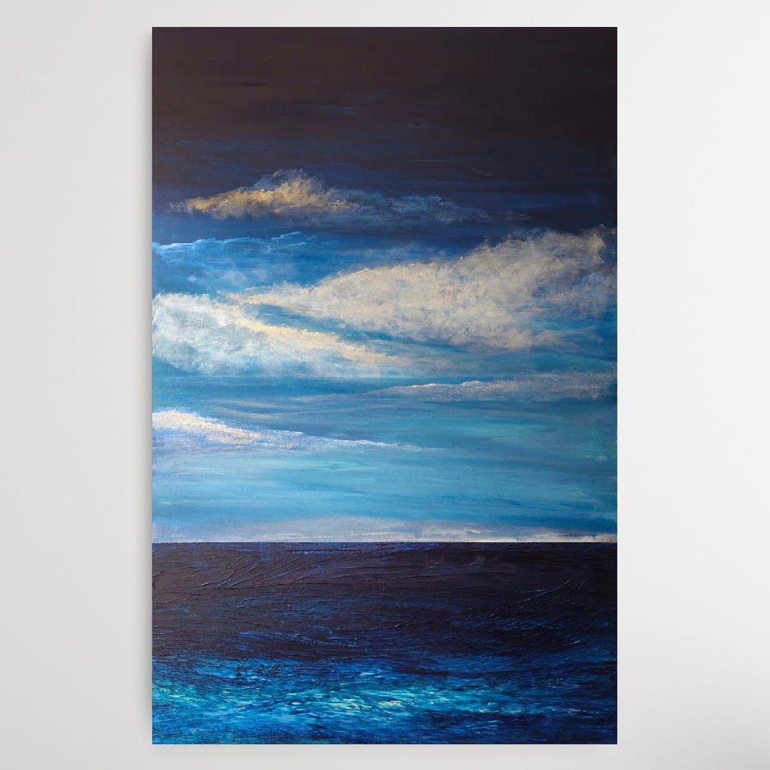 Blue Hour- Art Decor, Wall Art, Blue Horizon, A3 Print, A4 Print - Etsy