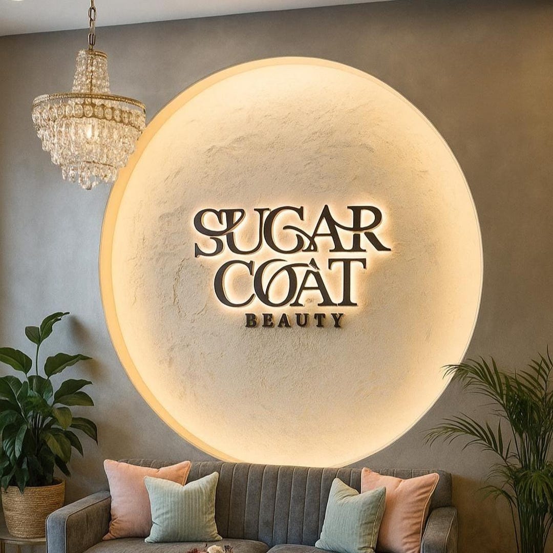 Custom Backlit Metal Logo Sign: 3D Laser Cut Business Sign - Etsy