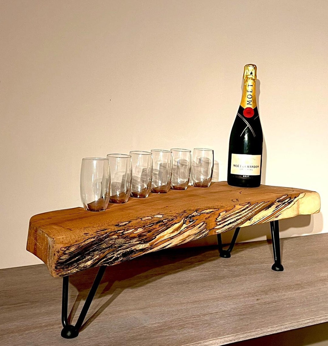 Wood Platter/drinks Holder - Spalted Beech Drink/charcuterie Server - Etsy