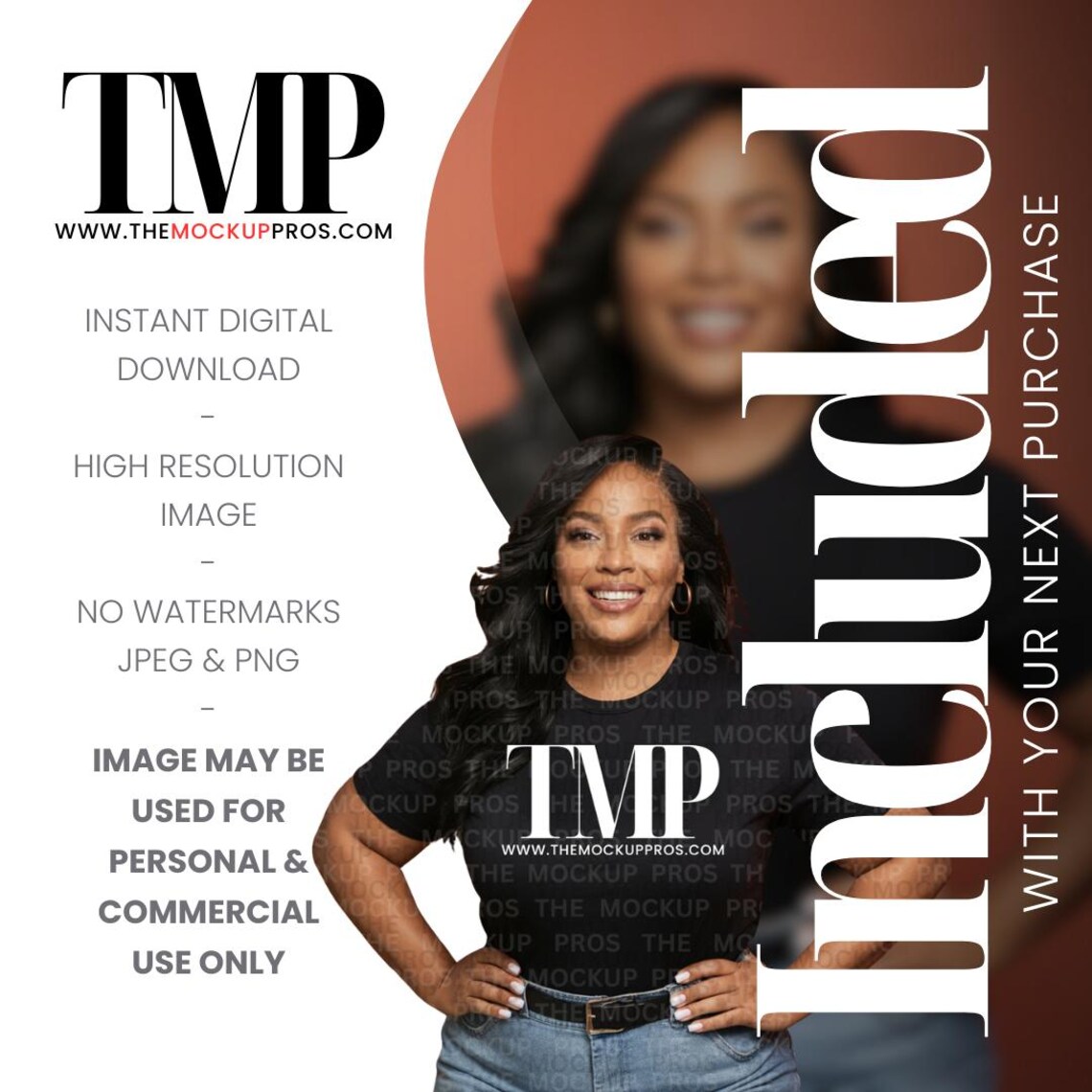 Black Model Mockup Plus Size Mockup Bella Canvas 3001 Mockup Diverse ...