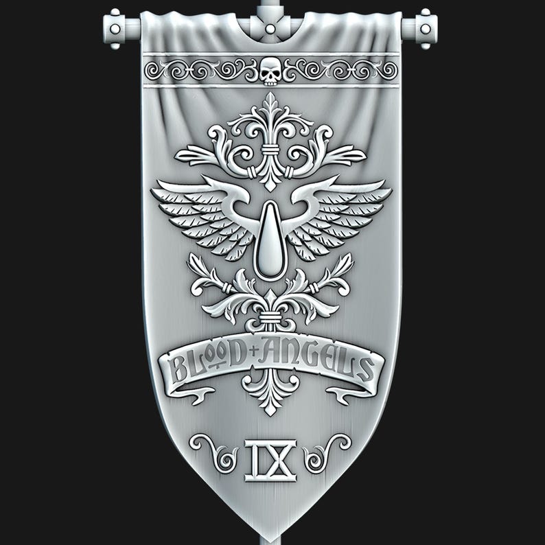 Space Marine Upgrades-chapter Banners-horus Heresy-30k/40k-blood Angel ...