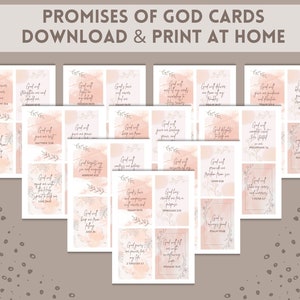 Promises of God Printable Cards Scripture Cards Inspirational Gifts for ...