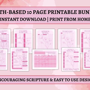 Faith-based Printable Bundle Christian Planner Printable To-do Weekly ...