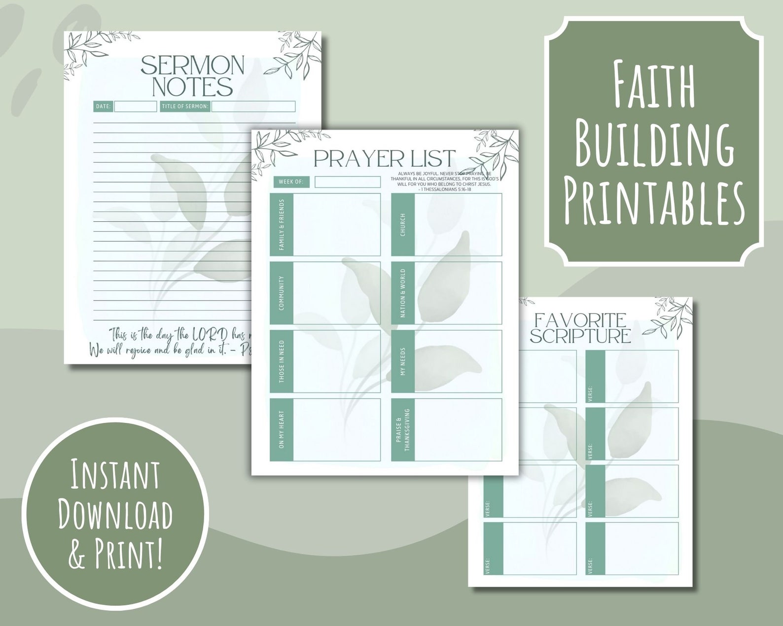 Christian Planner Faith Based Planner Christian Printable Christian ...