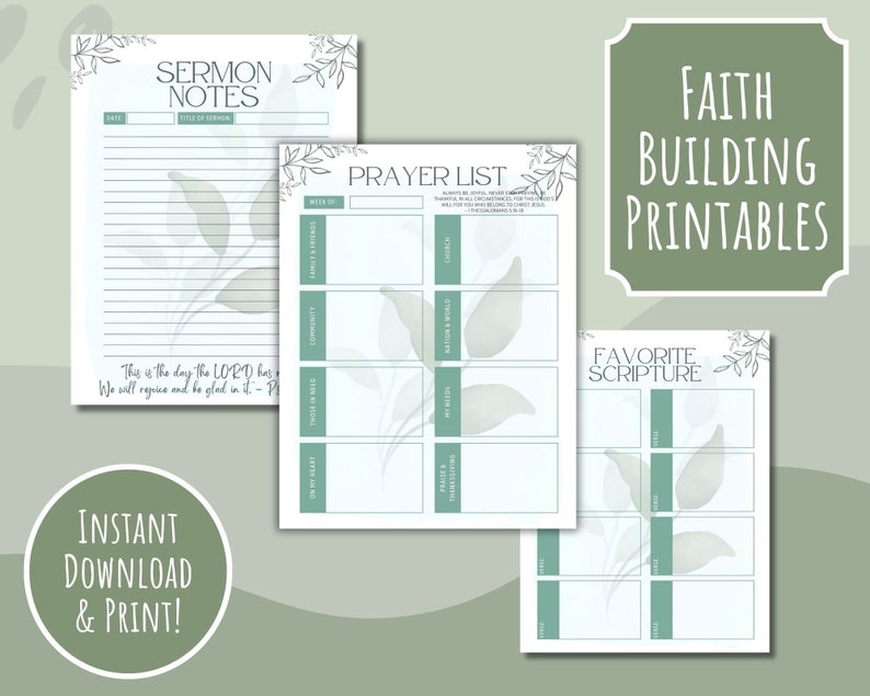 Christian Planner Faith Based Planner Christian Printable Christian ...