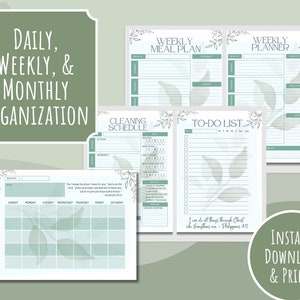 Christian Planner Faith Based Planner Christian Printable Christian ...
