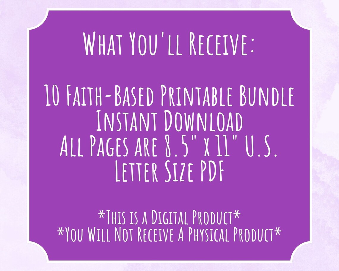 Christian Printable Bundle Christian Planner Faith Planner - Etsy