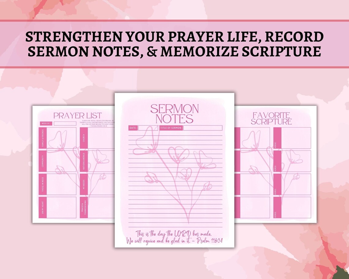 Faith-based Printable Bundle Christian Planner Printable To-do Weekly ...