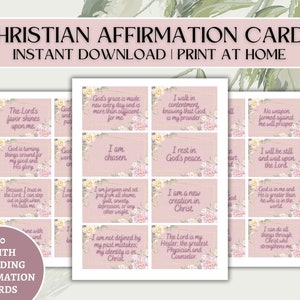 Christian Affirmations Printable Affirmation Cards Daily Affirmations ...
