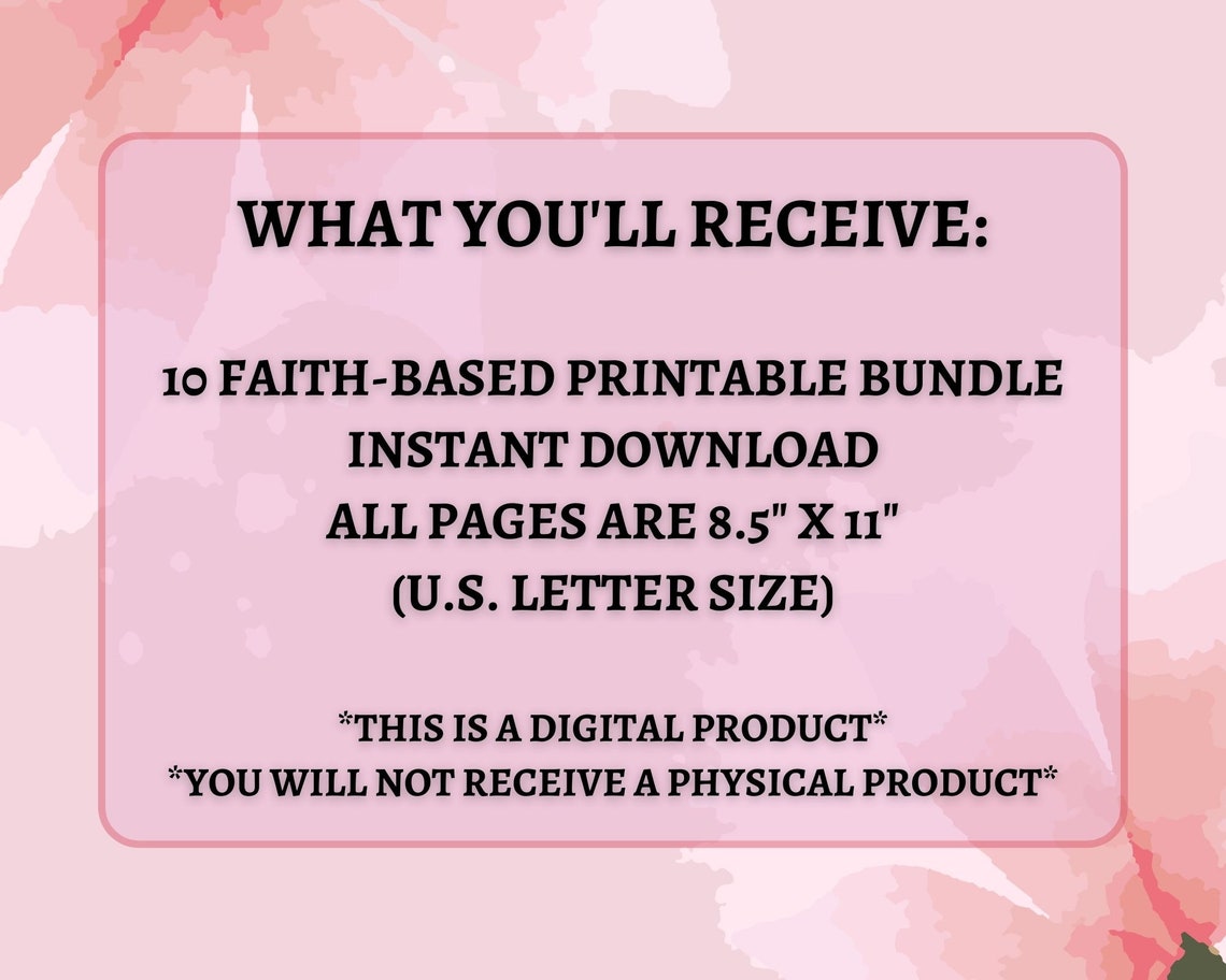 Faith-based Printable Bundle Christian Planner Printable To-do Weekly ...
