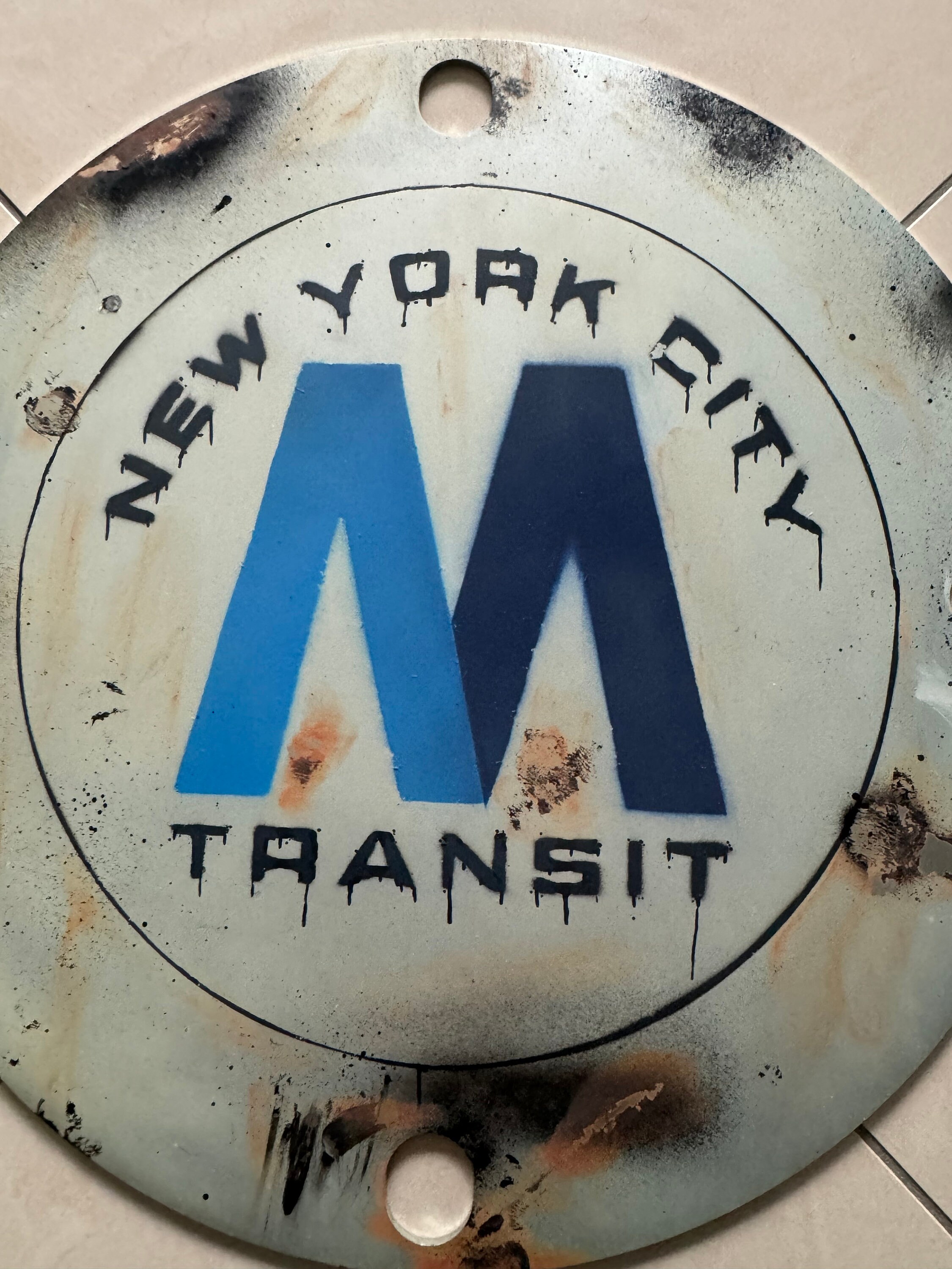 New York Subway Transit Sign - Etsy
