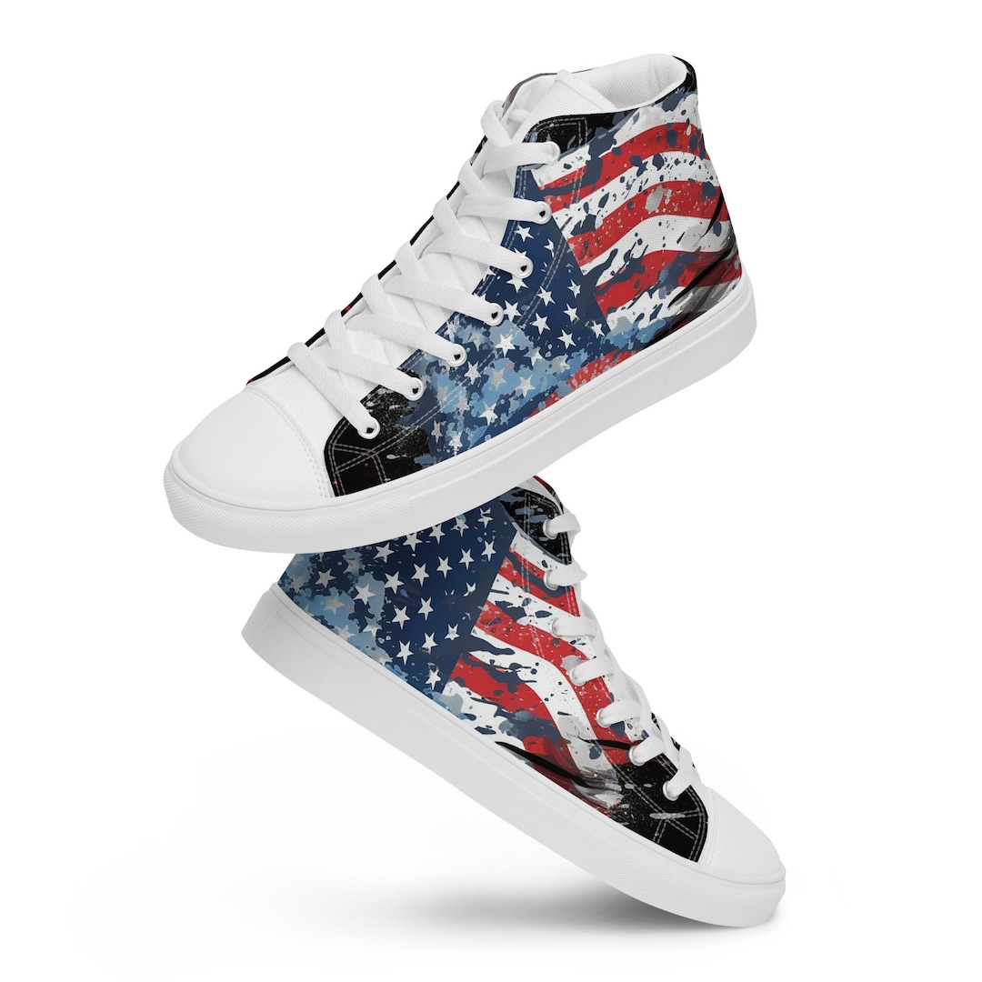 U.S.A. Custom Cool Patriotic Tennis Shoes - Etsy