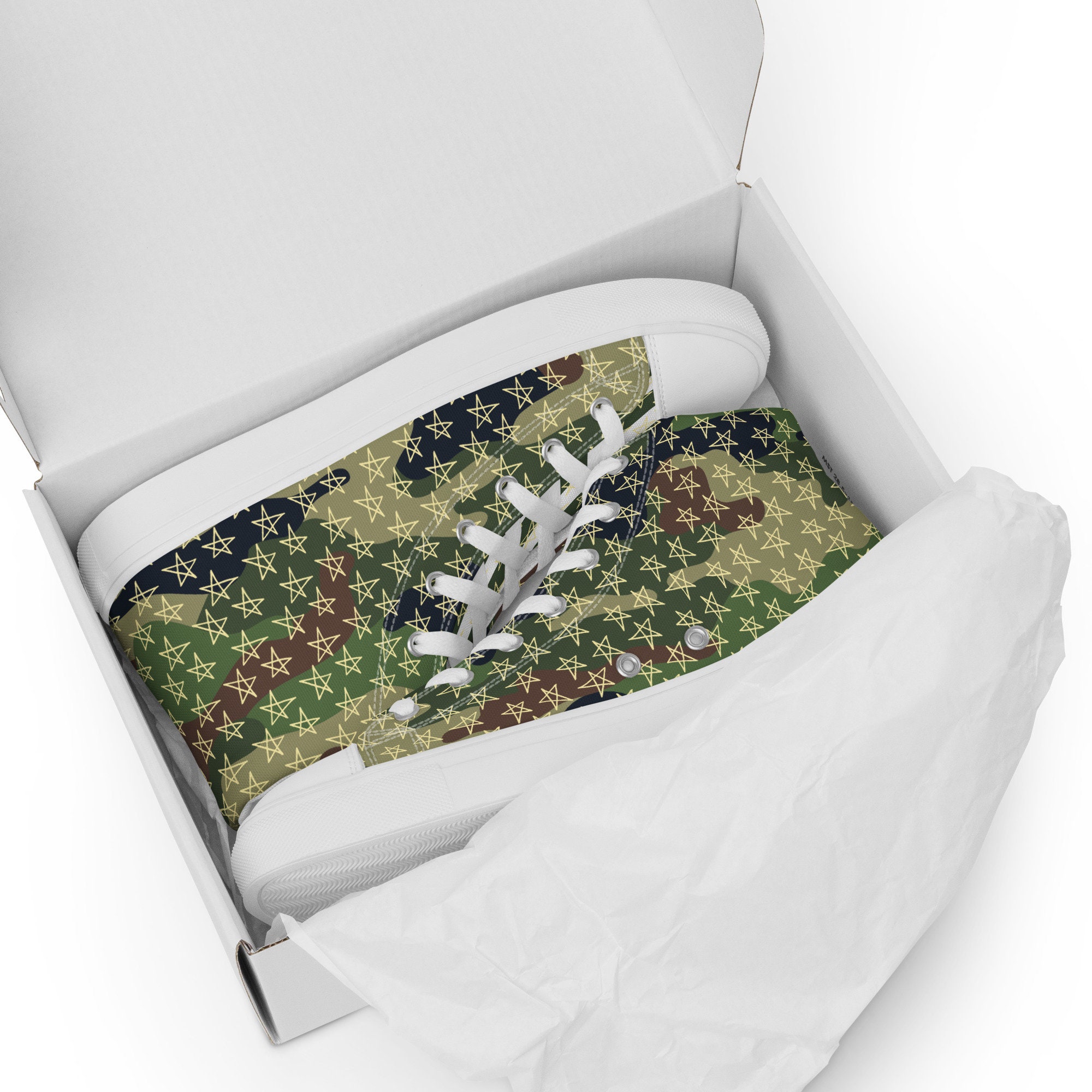 GANG-STARR BMF Camo Men’s High Top Canvas Shoes - Etsy