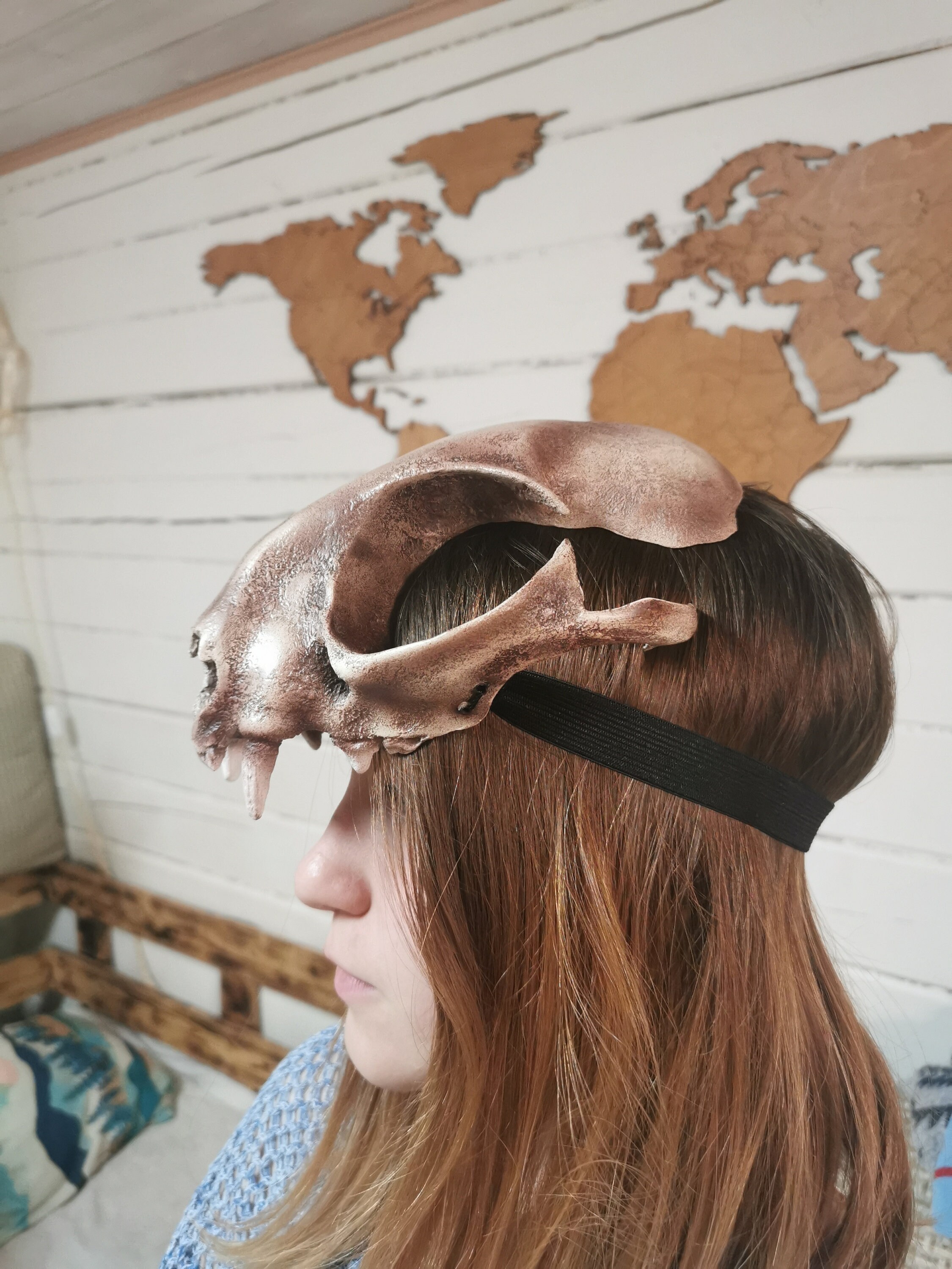 Cat Skull Mask Lightweight 3d Printed Cosplay Helment Felis - Etsy