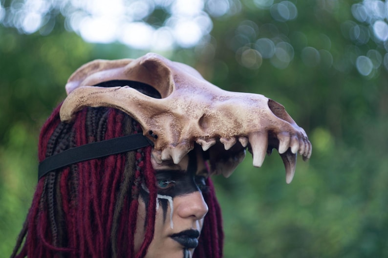 Realistic Wolf Skull Mask – Cosplay Helmet for Halloween, Viking ...