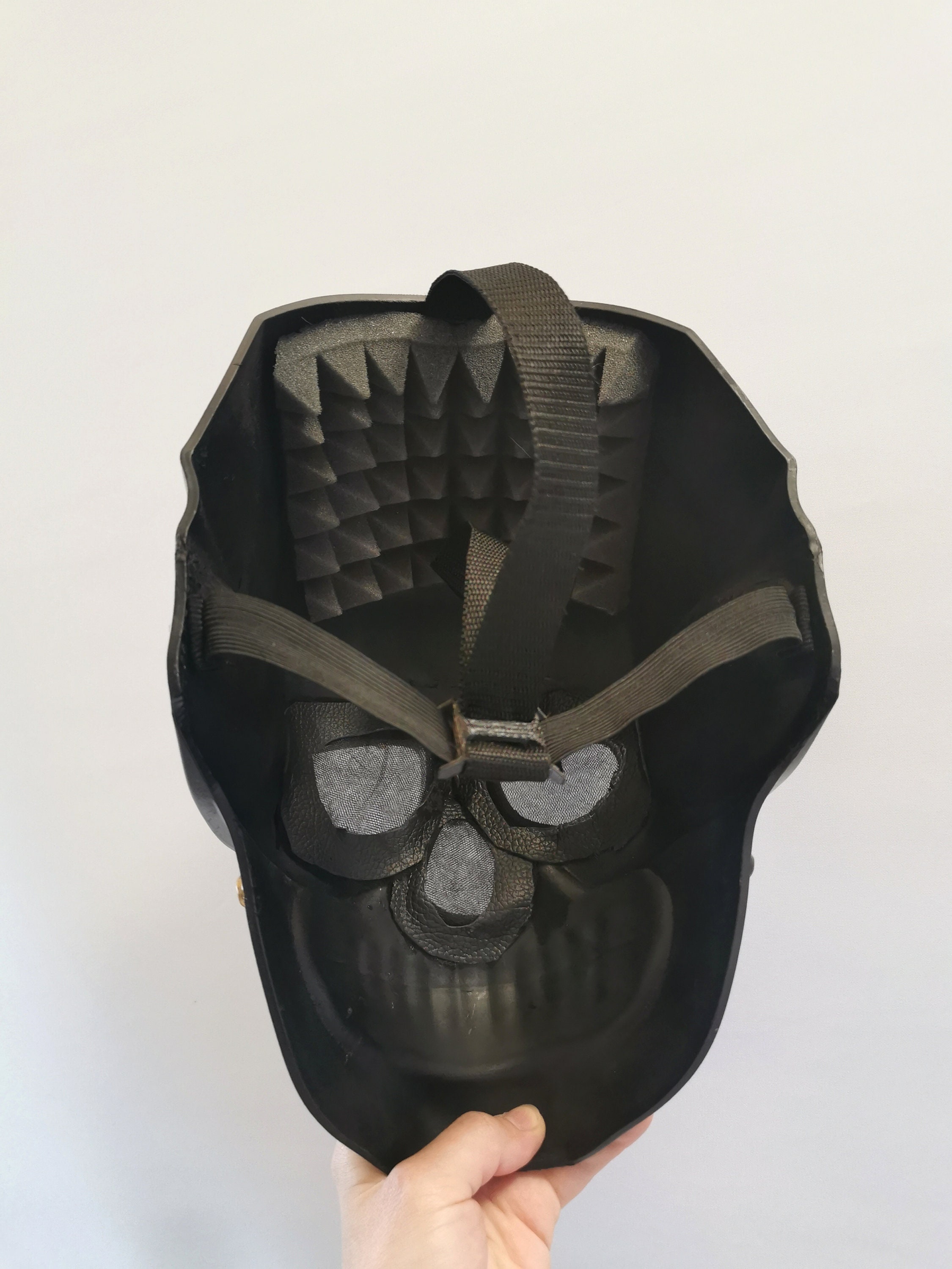 Black Human Skull Mask Full Face With Streaks of Gold - Etsy