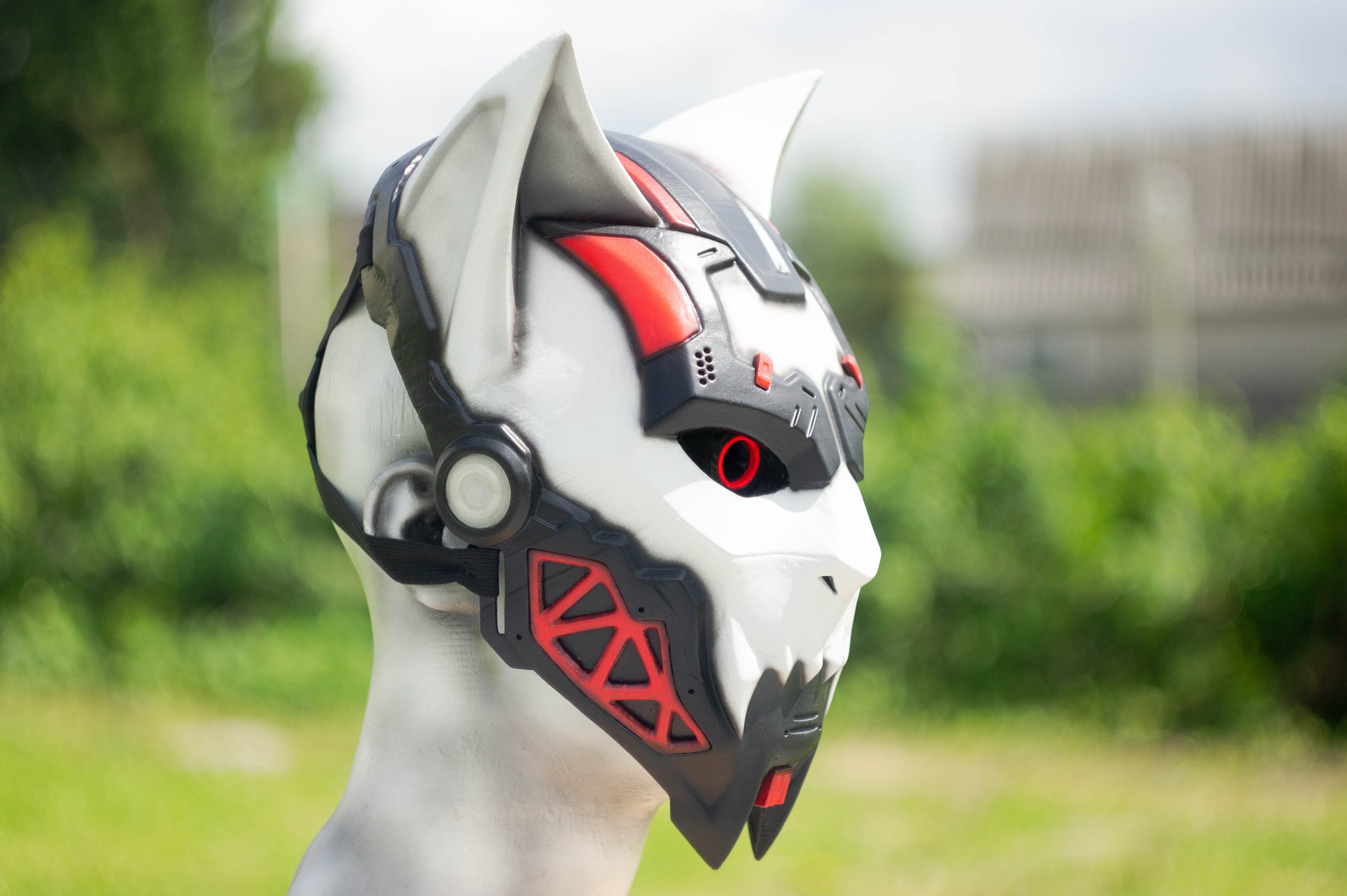 Cyber Cat Mask, Cosplay Sci-fi Mask, Cyber Punk Lightweight 3d Printed ...