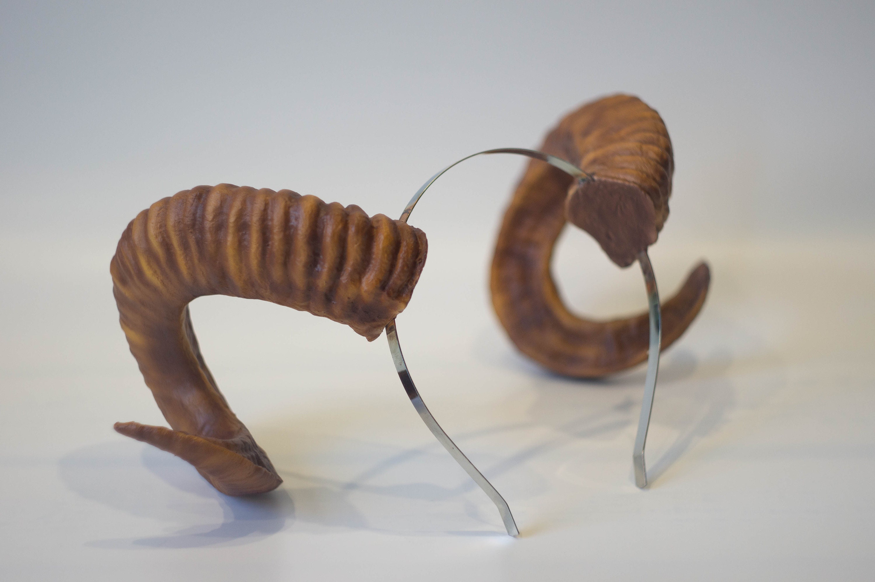 Twisted Ram Horns Lightweight 3d Printed Headset Accessories - Etsy