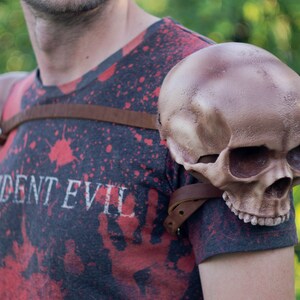 Human Skull Pauldrons Shoulder Pads, Handmade Fantasy Viking Armor for ...