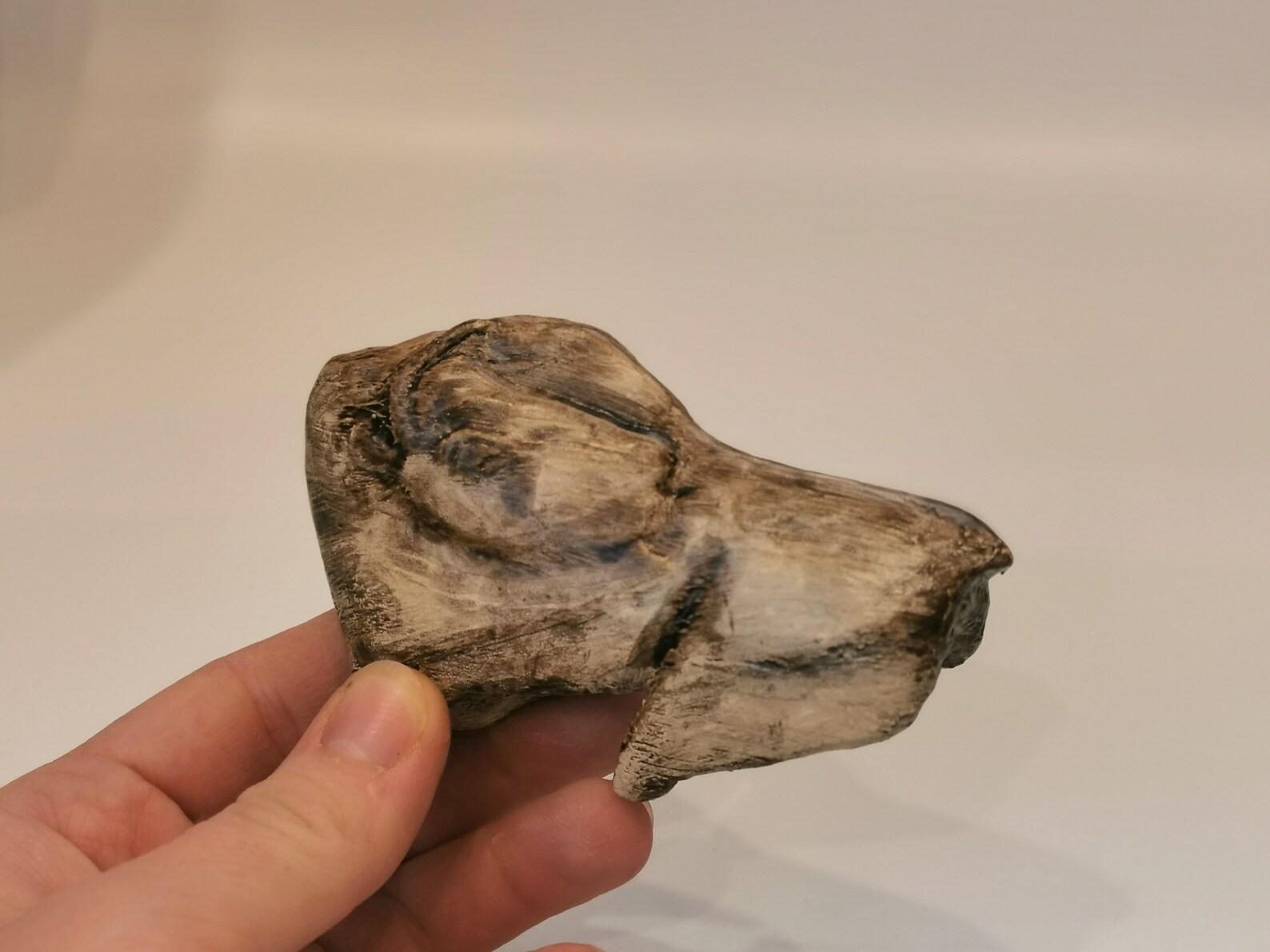 Paleolithic Bison Licking Insect Bite, Primitive Tribal Craft ...