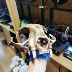 Cat Skull Mask Lightweight 3d Printed Cosplay Helment Felis - Etsy