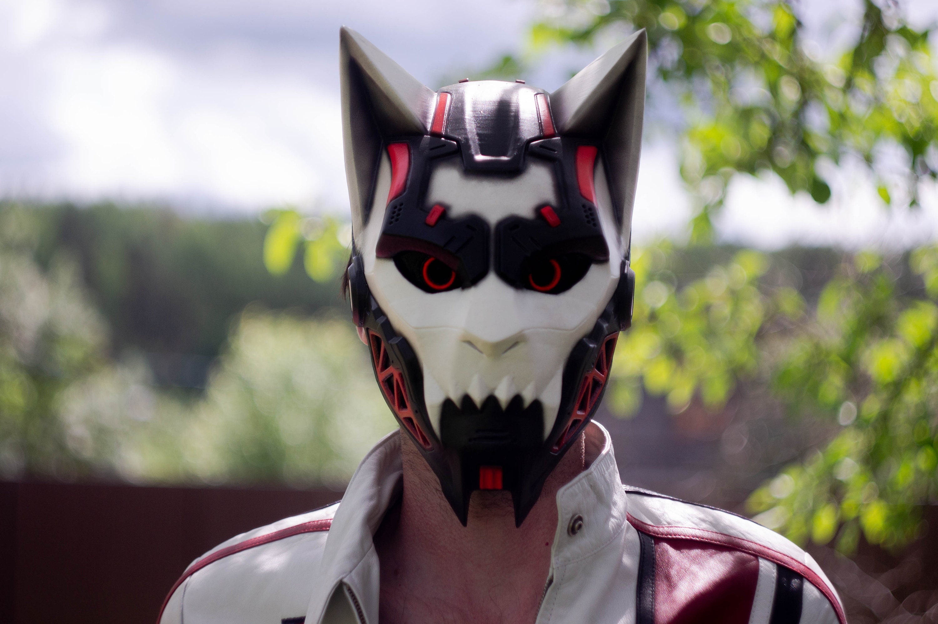 Cyber Cat Mask, Cybercat Mask, Cosplay Sci-fi Mask, Cyberpunk Mask for ...
