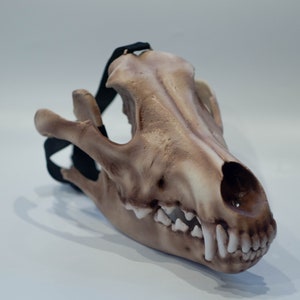 Realistic Wolf Skull Mask, Handmade PETG Horror Costume for Halloween ...
