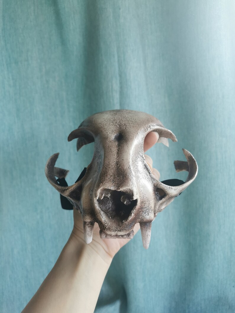 Cat Skull Mask Lightweight 3d Printed Cosplay Helment Felis - Etsy