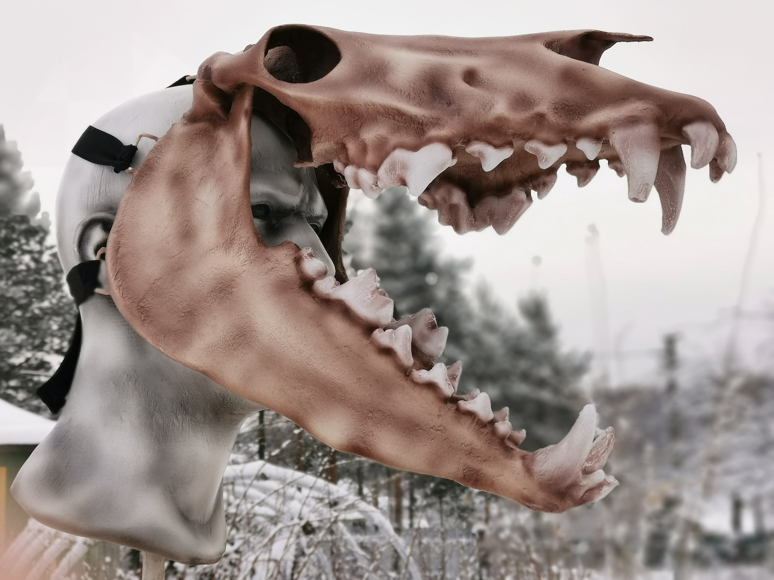 Wendigo Big Head Mask, Wendigo Mask Realistic Face Mask, Horror Mask ...