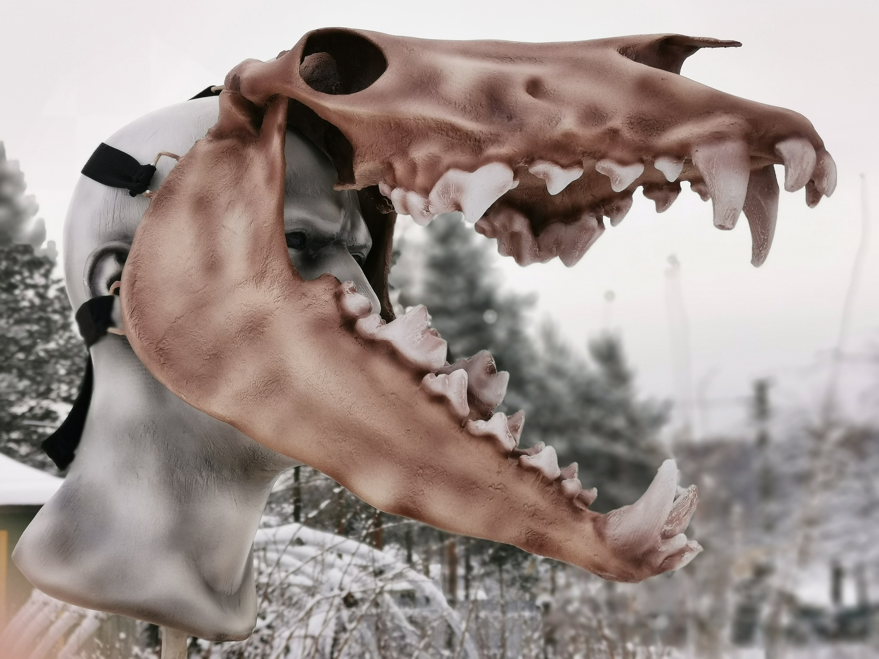 Wendigo Big Head Mask, Wendigo Mask Realistic Face Mask, Horror Mask ...