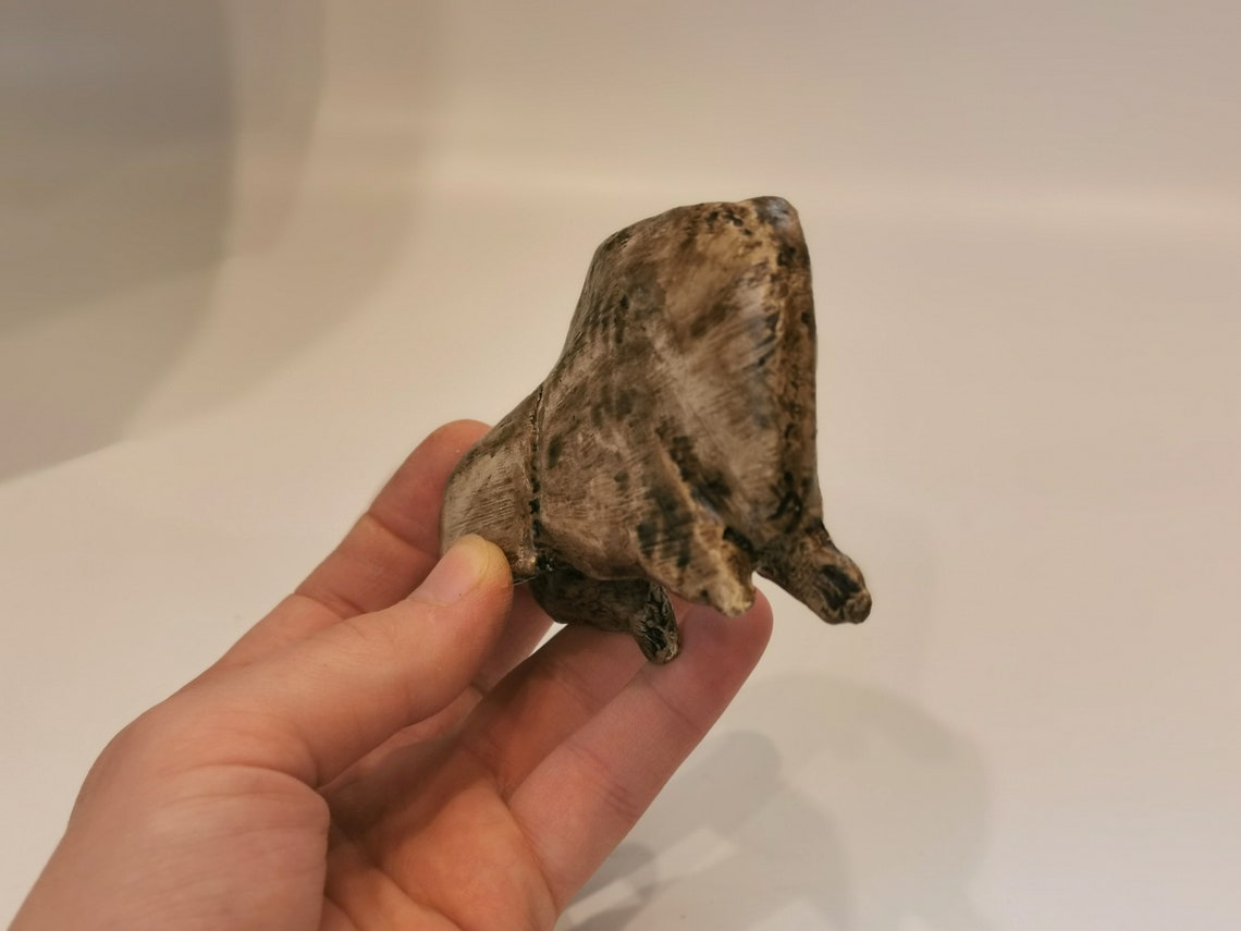 Paleolithic Bison Licking Insect Bite Prehistoric Antler - Etsy