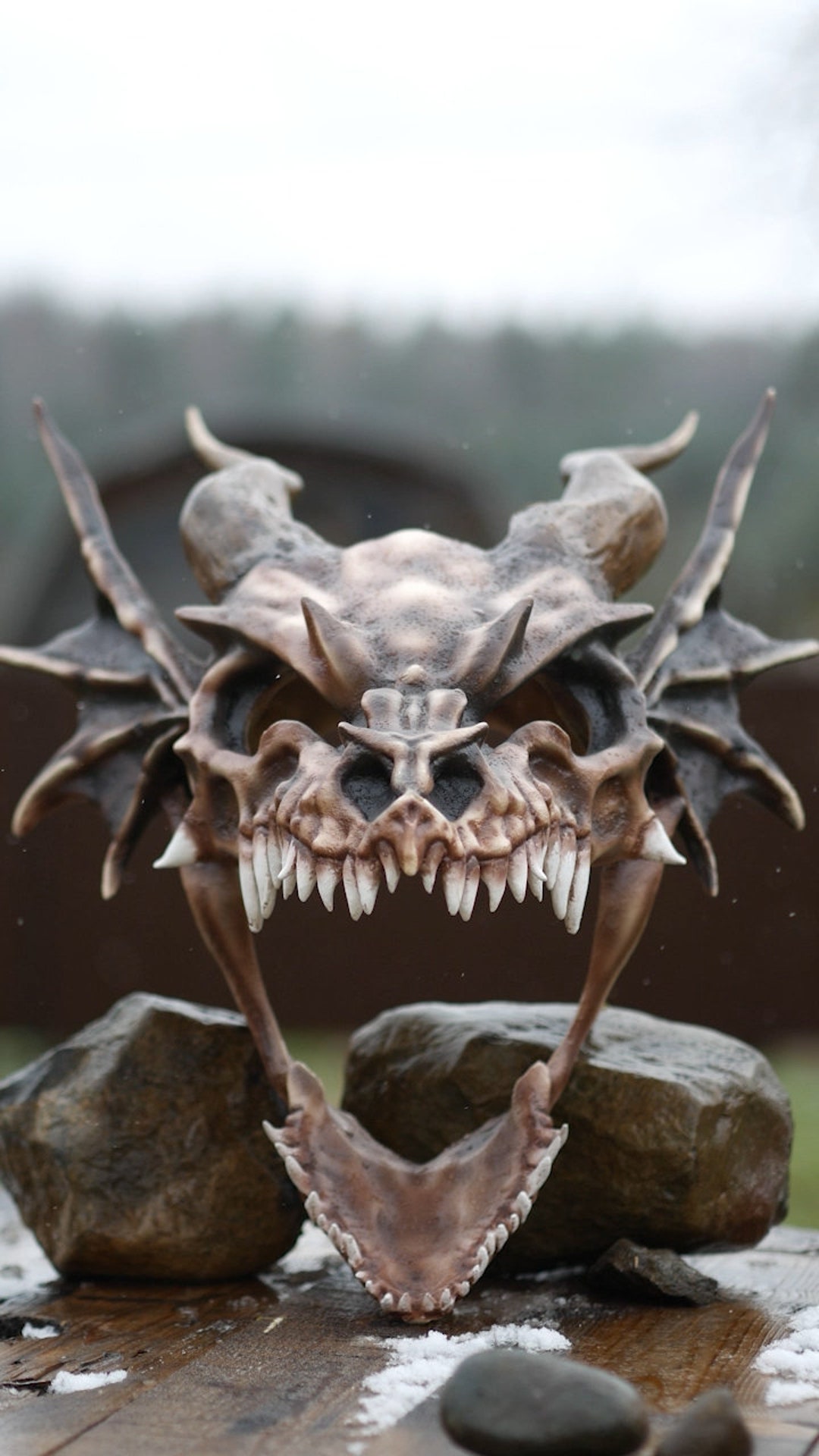 Dragon Skull Mask, Dragon Mask, Pagan Headdress, Ritual Mask, Fantasy ...