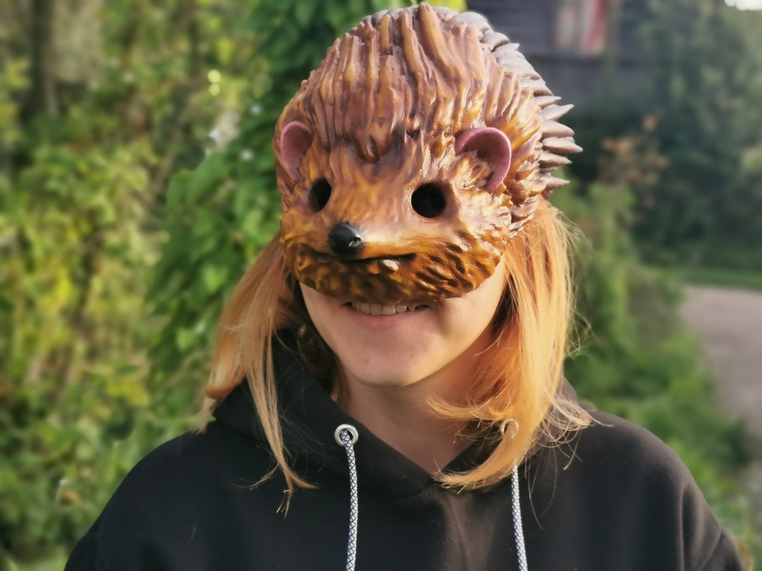 Hedgehog Mask Full Phase, Muzzle Mask, Realistic Animal Mask for ...