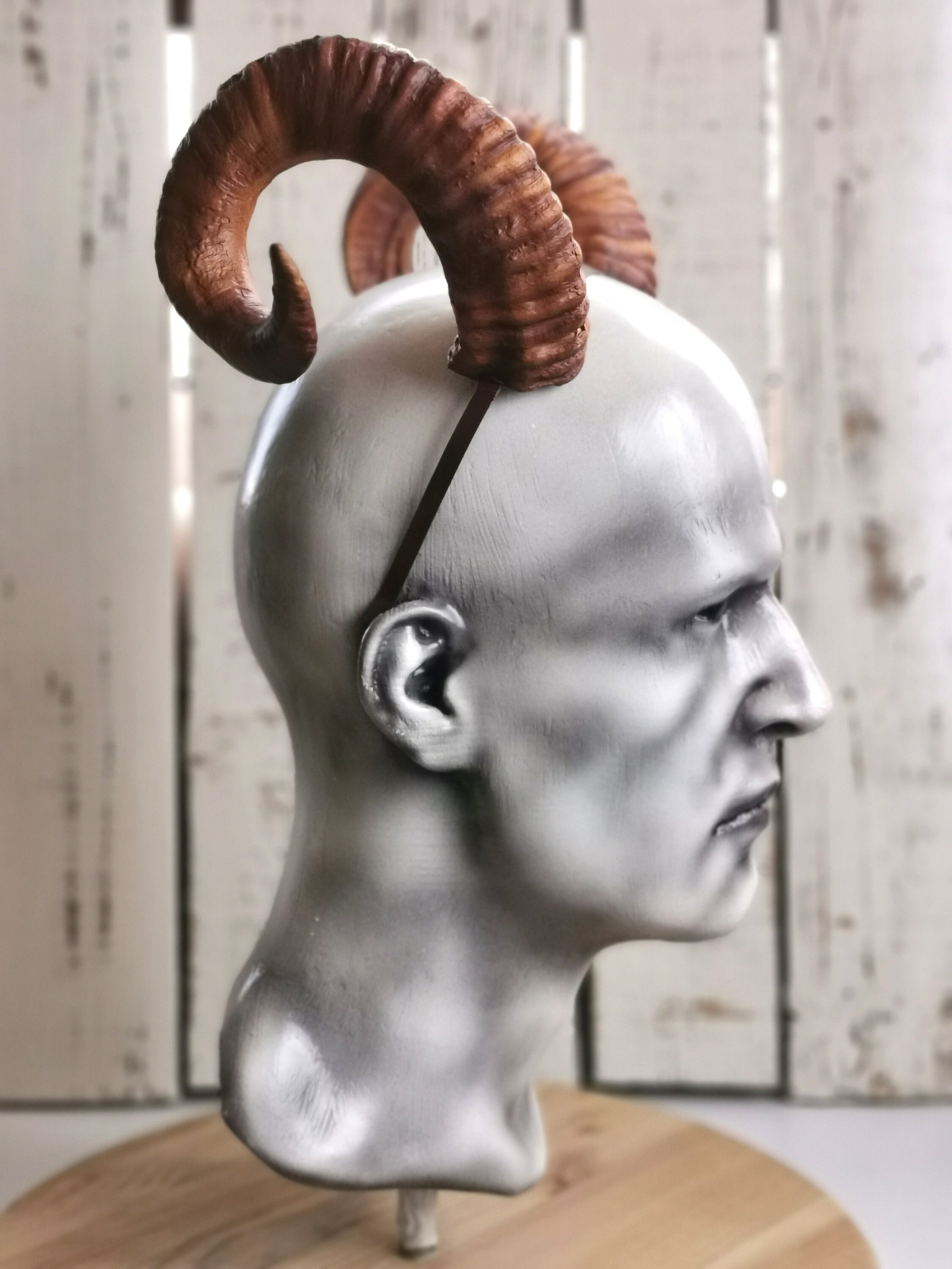 Twisted Ram Horns Lightweight 3d Printed Headset Accessories - Etsy