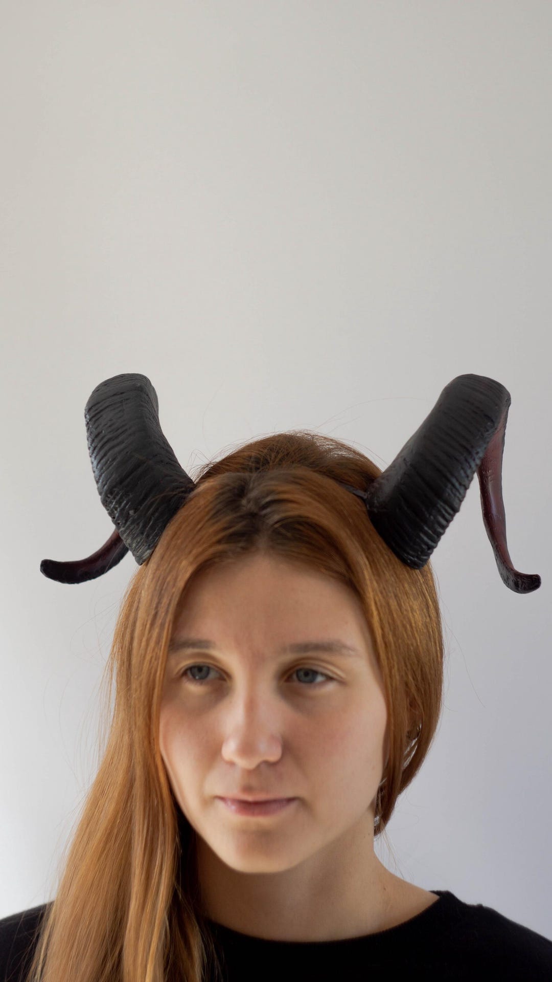 Ram Horns, Horns Headband, Twisted Ram Horns Headpiece for Halloween or ...